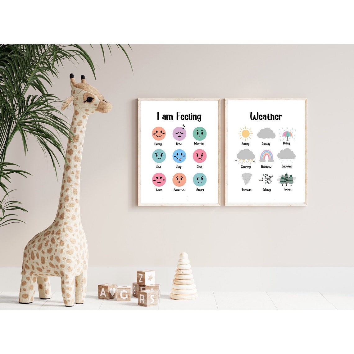Set of 12 Educational Posters, Classroom Posters, Preschool Classroom ...