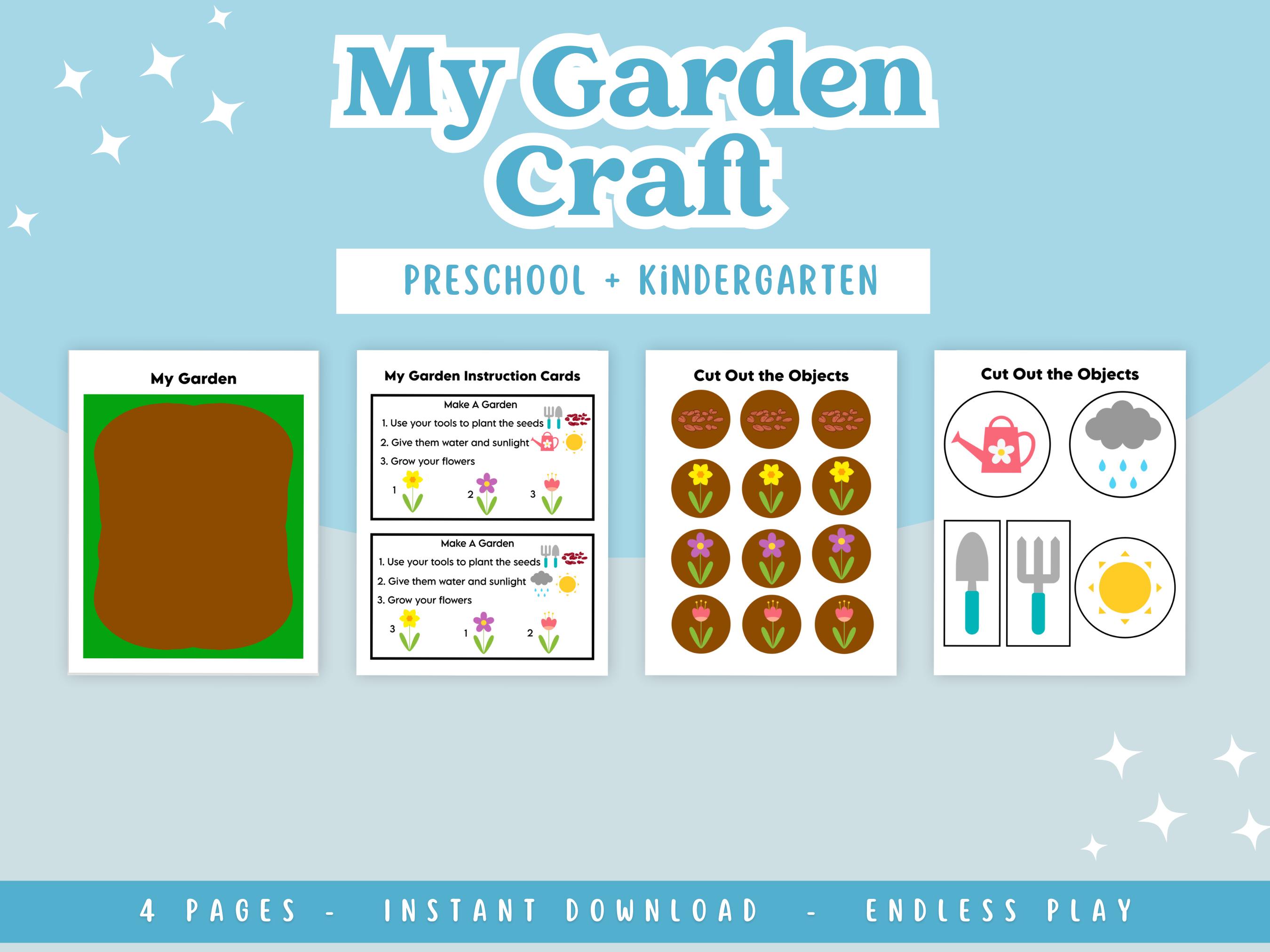 My Garden Craft Printable for Kids – Spring Preschool and Kindergarten ...