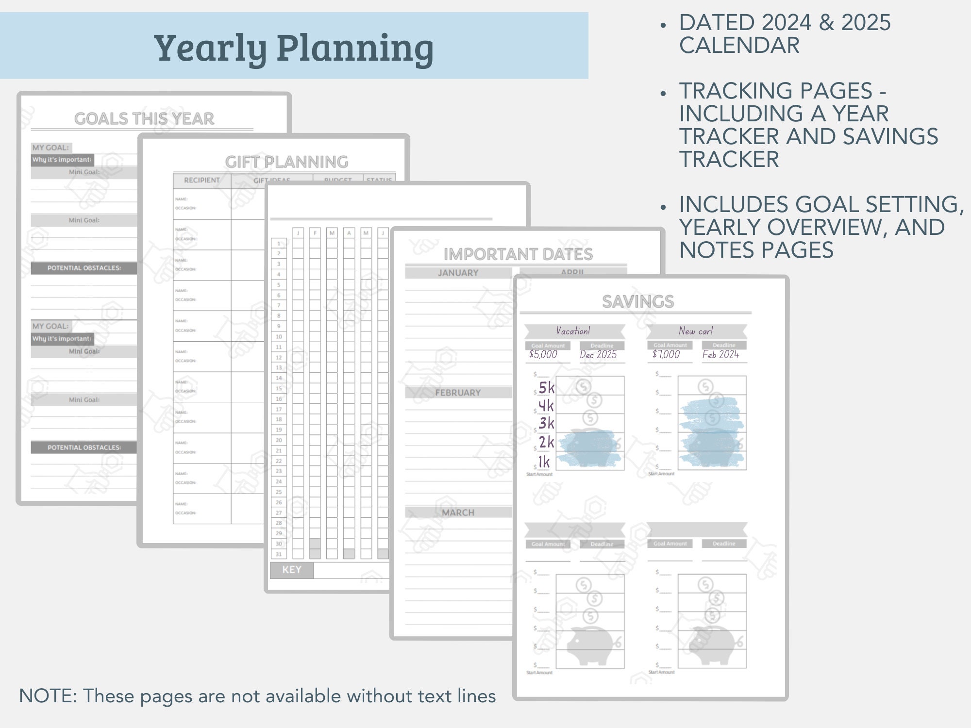 Printable Planner Vertical Layout 2024 Weekly/monthly Planner - Etsy