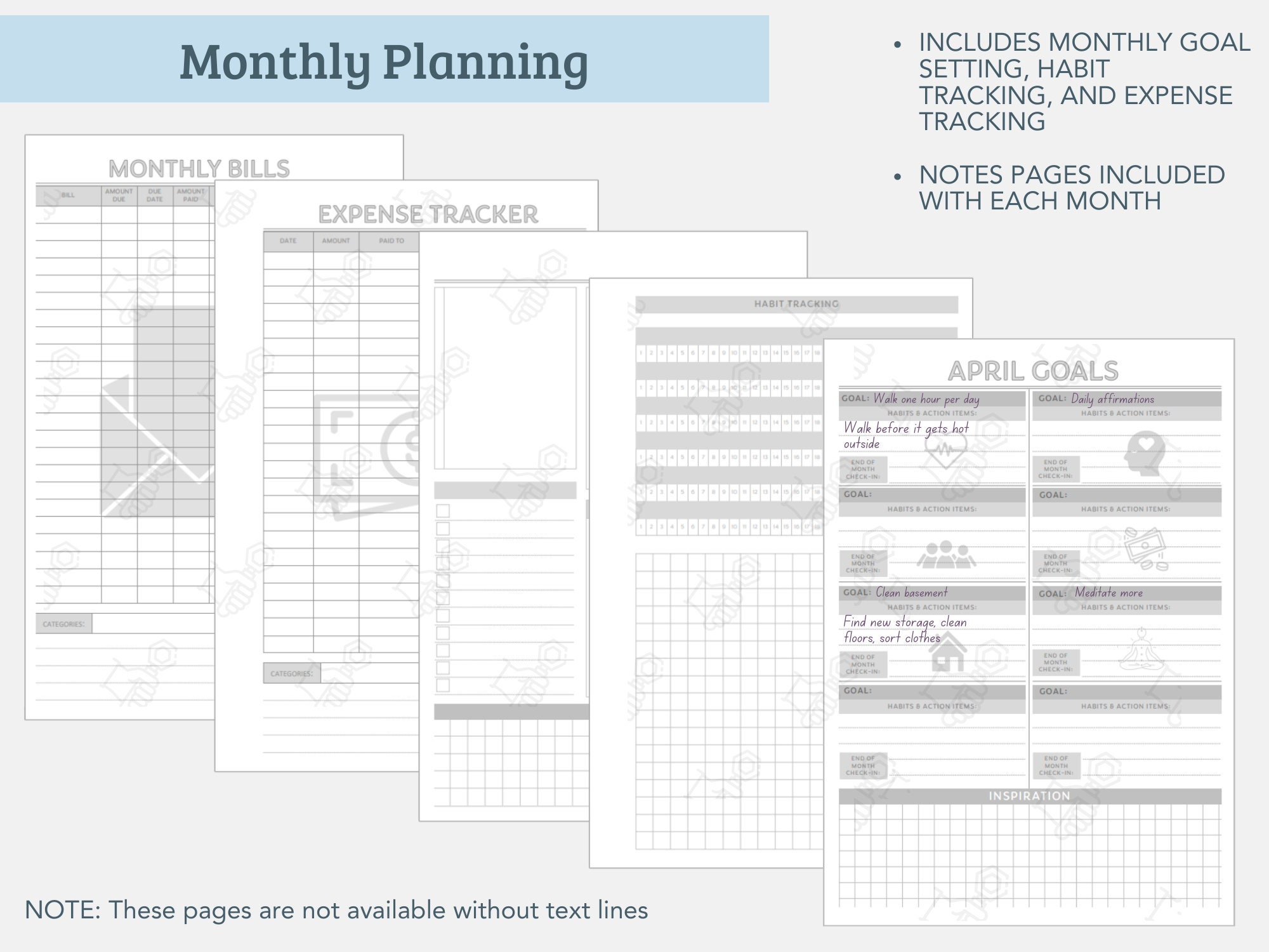 Printable Planner Vertical Layout 2024 Weekly/monthly Planner - Etsy