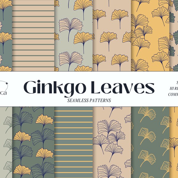 Ginkgo Leaf Fabric - Etsy
