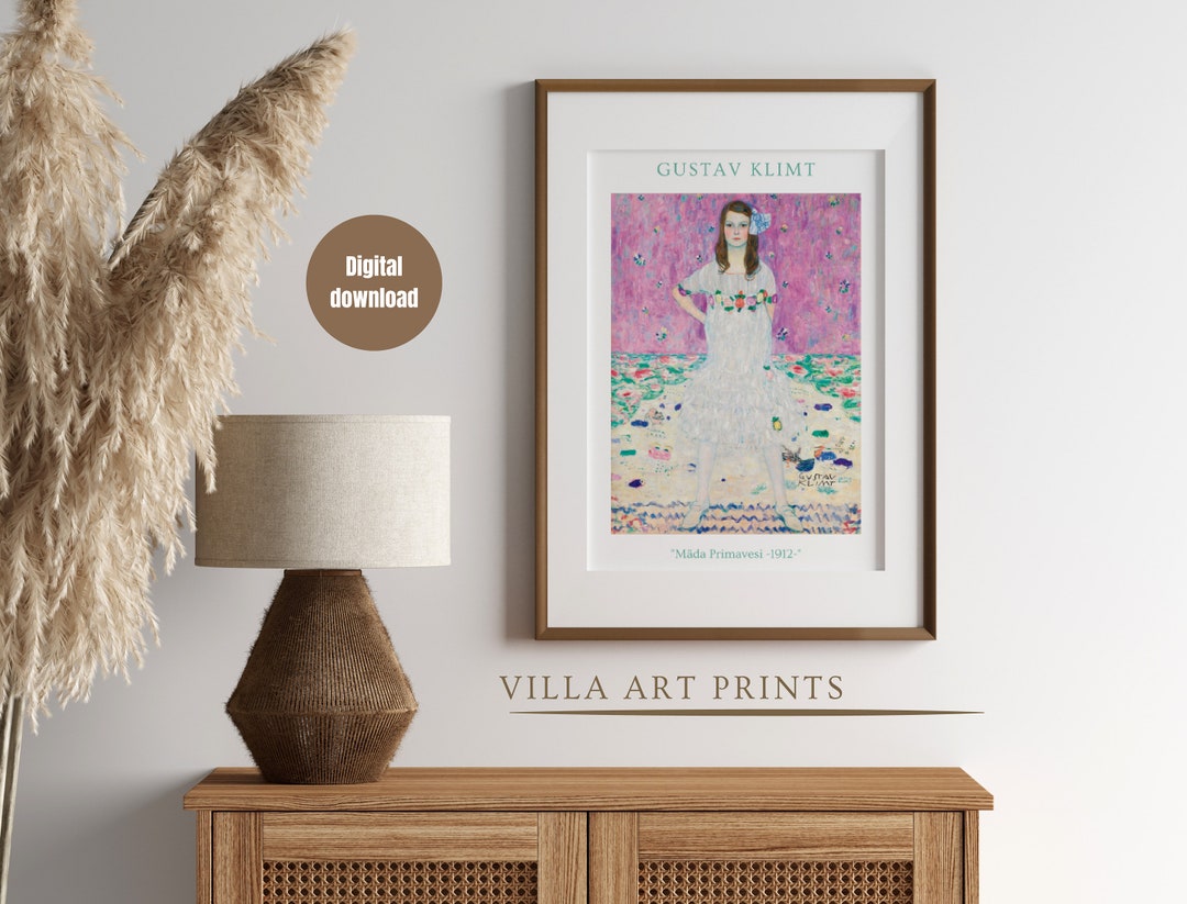Gustav Klimt Art Print, Eclectic Purple Wall Print, Famous Fine Art ...