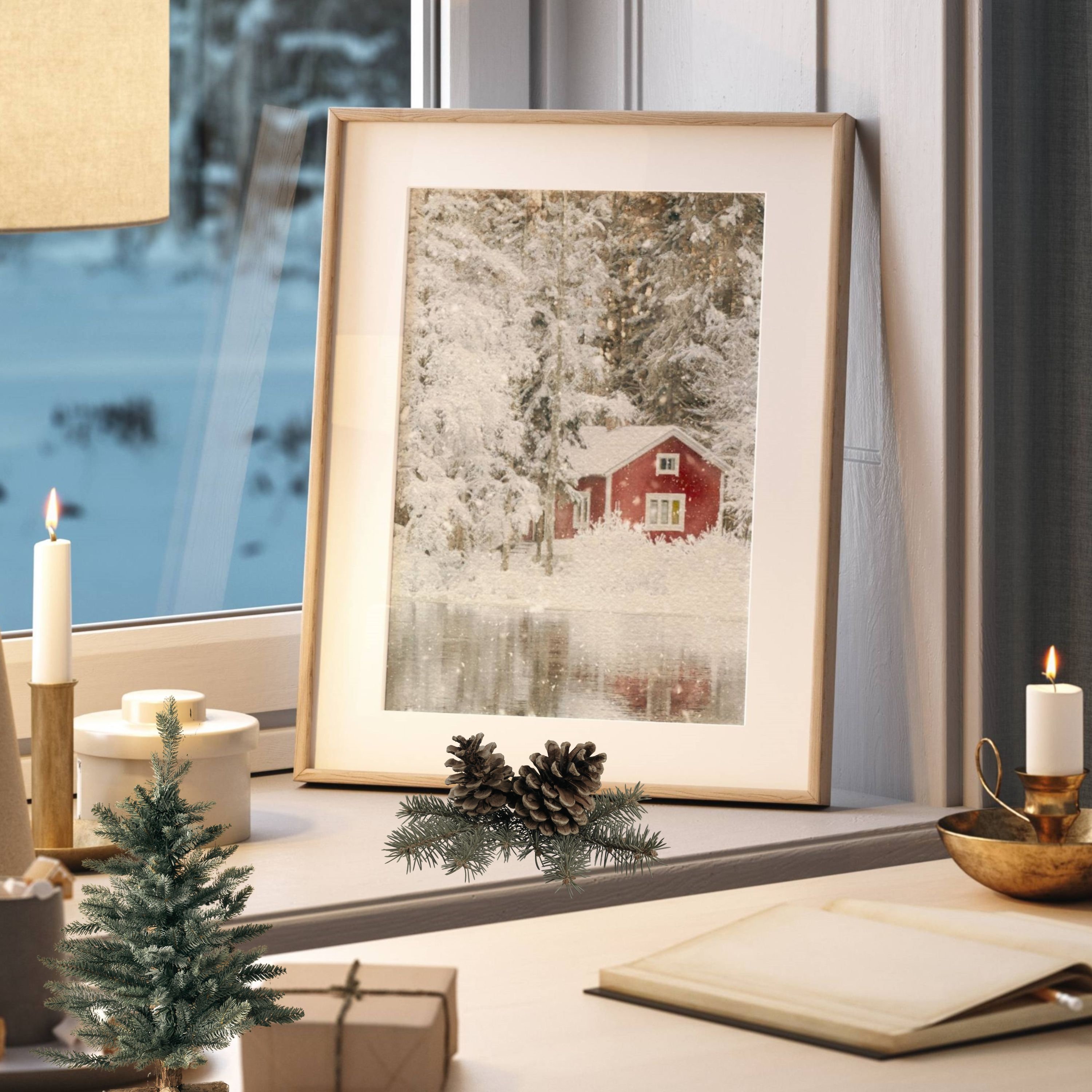 Printable Christmas Wall Art Gallery Set Vintage Christmas Prints Santa ...