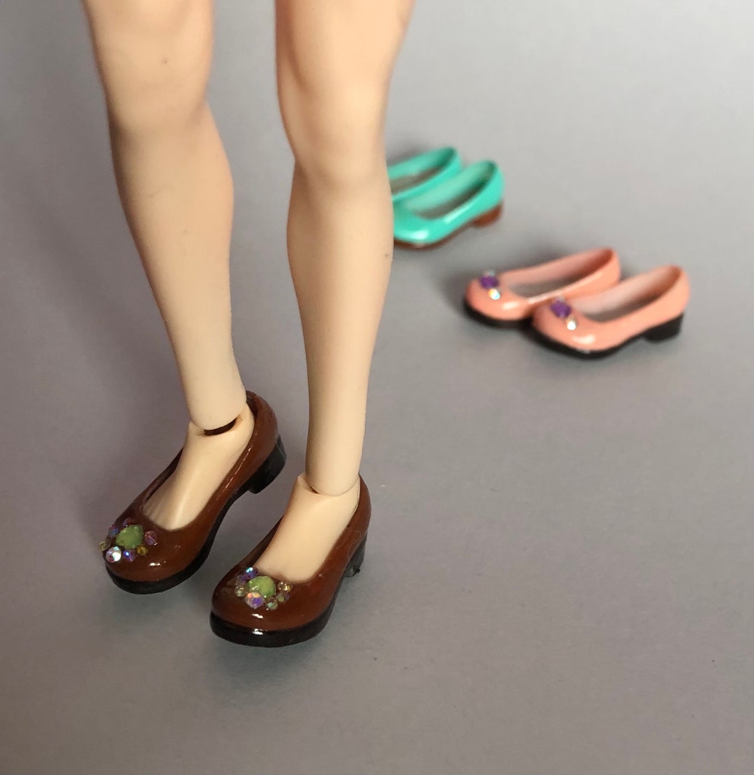 Scale 1/12 Shoes for Miniature Dolls, Dressy Shoes for Miniature Doll ...