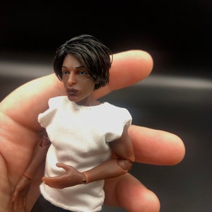 BJD Male Dark Skin Tone With Realistic Eyes, Ball Jointed Doll Boy 1/12 ...