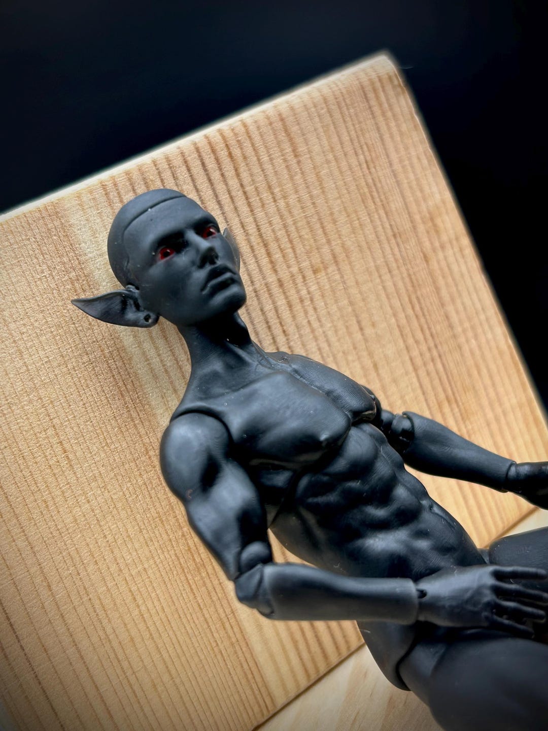 Male Black BJD Elf, BJD Doll Male Dark Skin Tone With Eyes, Male Elves ...