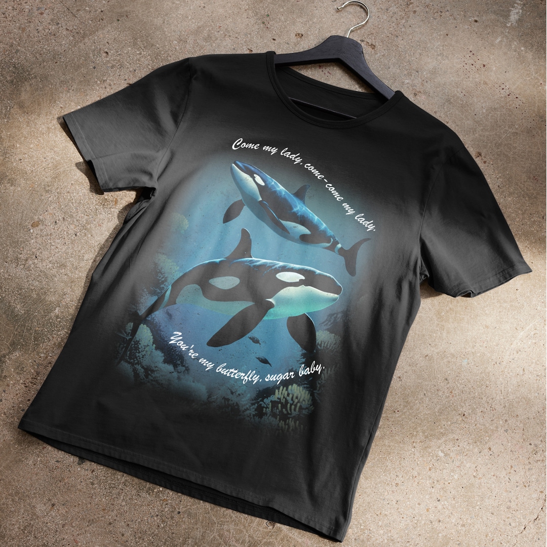 Come My Lady Whales Butterfly by Crazytown T-shirt - Etsy