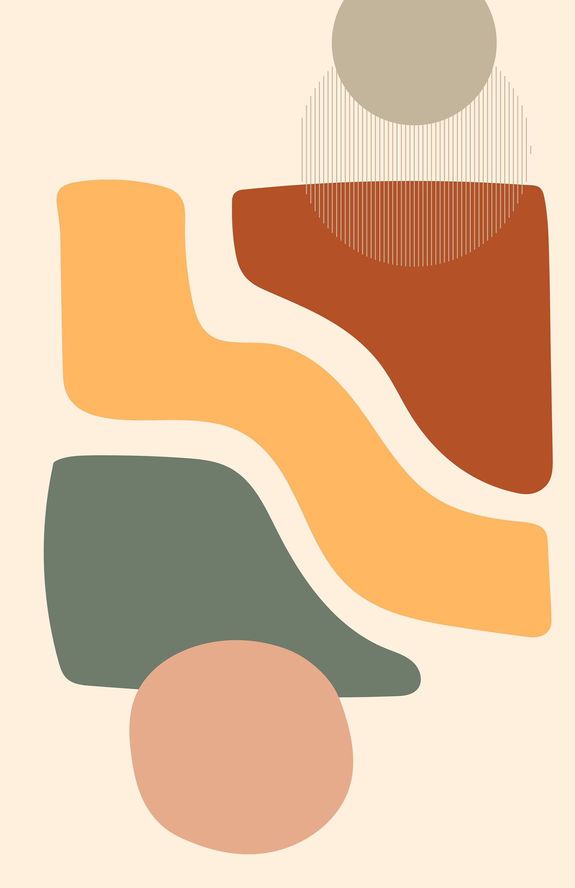 11x17 Digital Art Print - Boho Shapes - Etsy