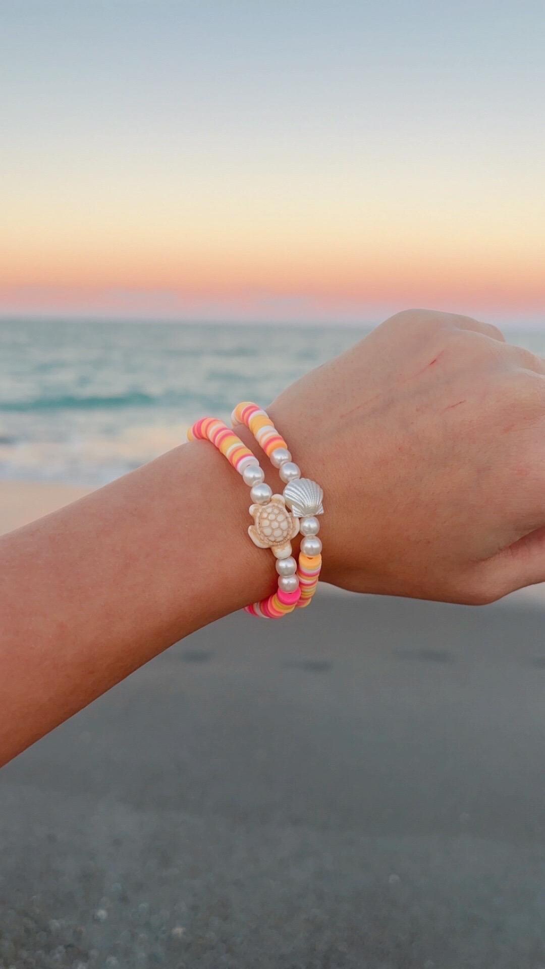 Sunset Beach Turtle & Shell Set - Etsy