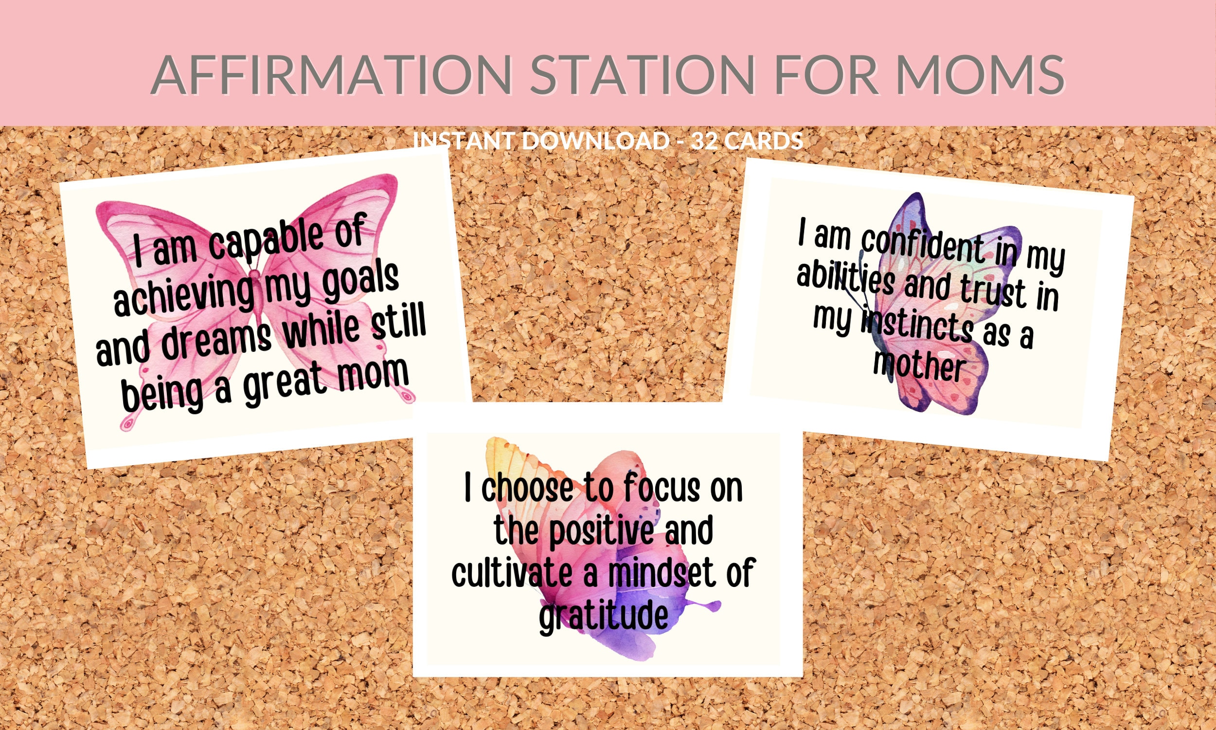 Affirmation Station Cards Positive Quote Flash Cards - Etsy