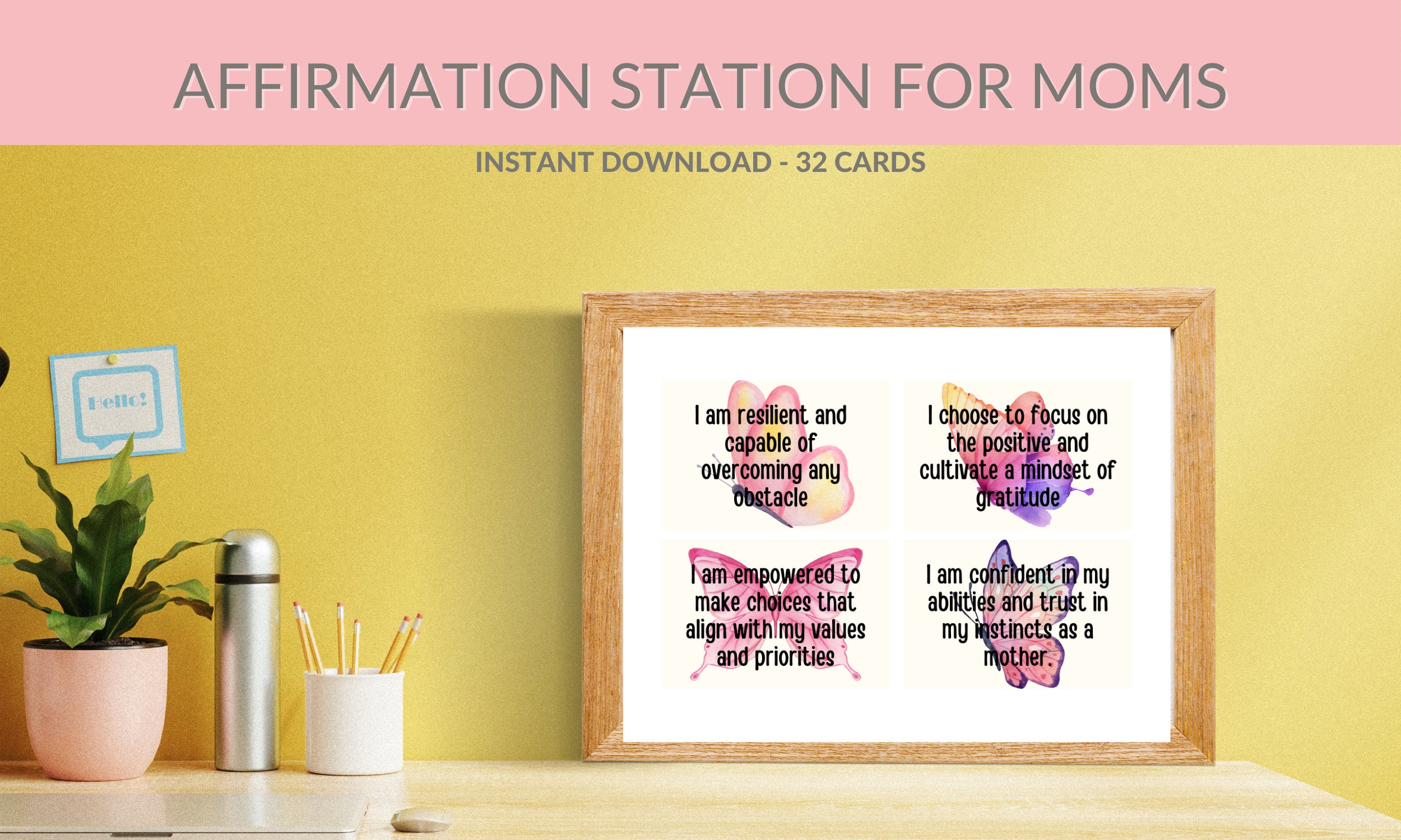 Affirmation Station Cards Positive Quote Flash Cards - Etsy