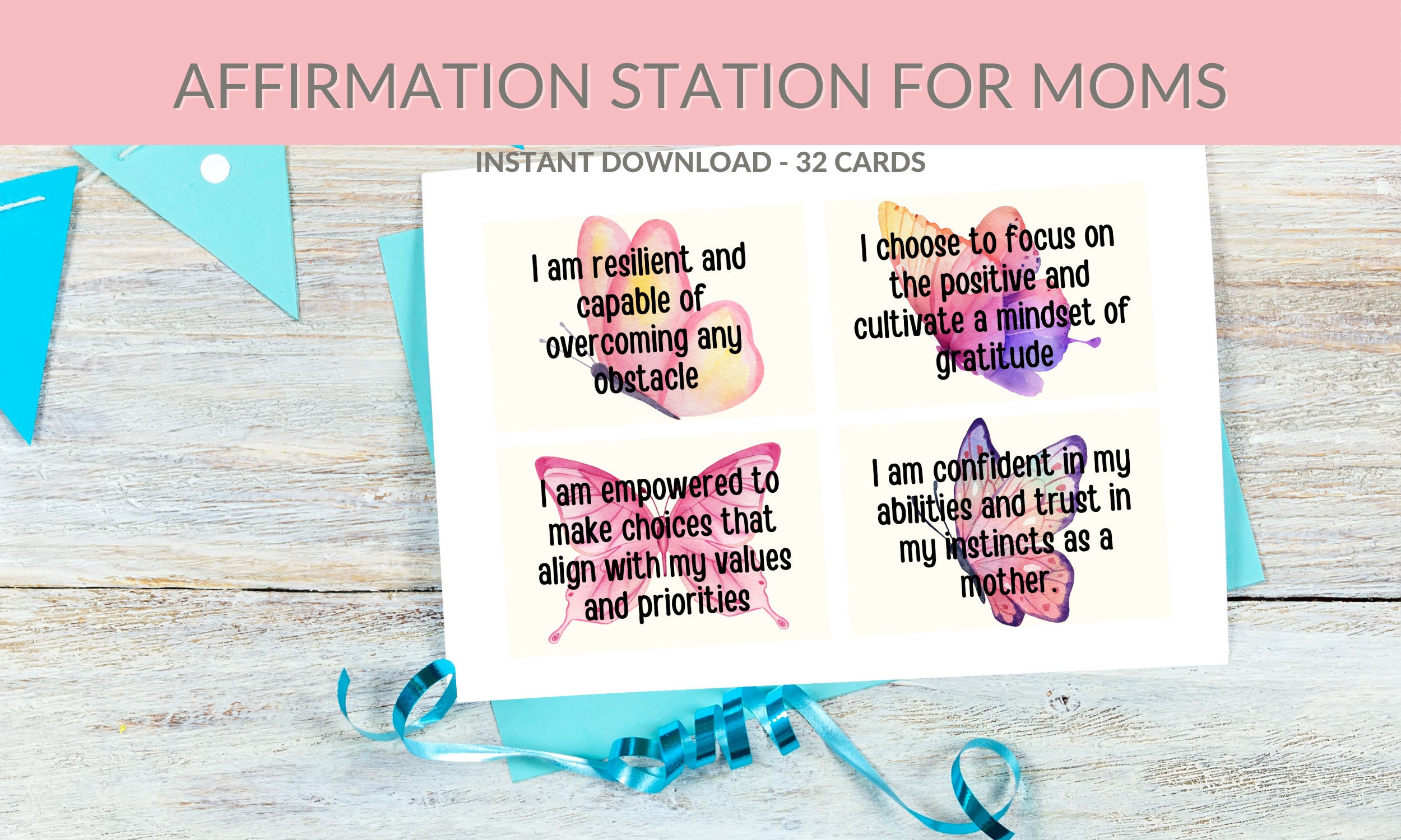 Affirmation Station Cards Positive Quote Flash Cards - Etsy