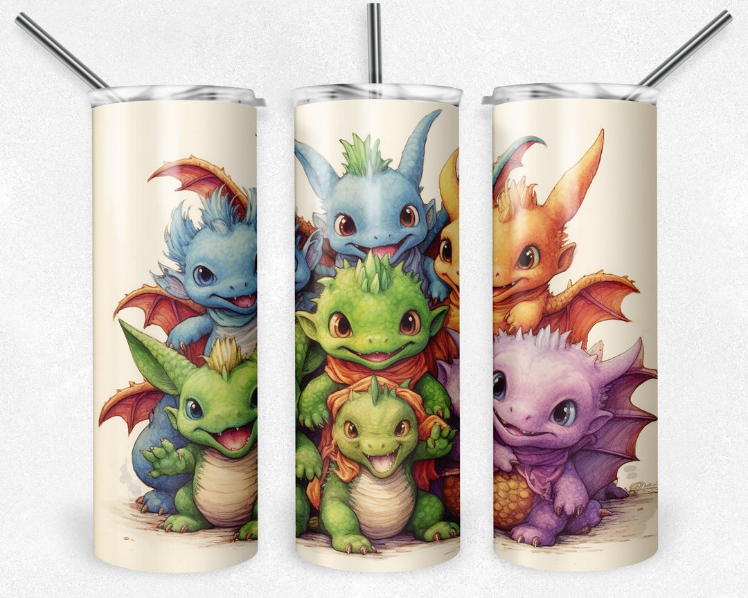 Adorable Baby Dragons Sublimation Design for 20oz Skinny - Etsy