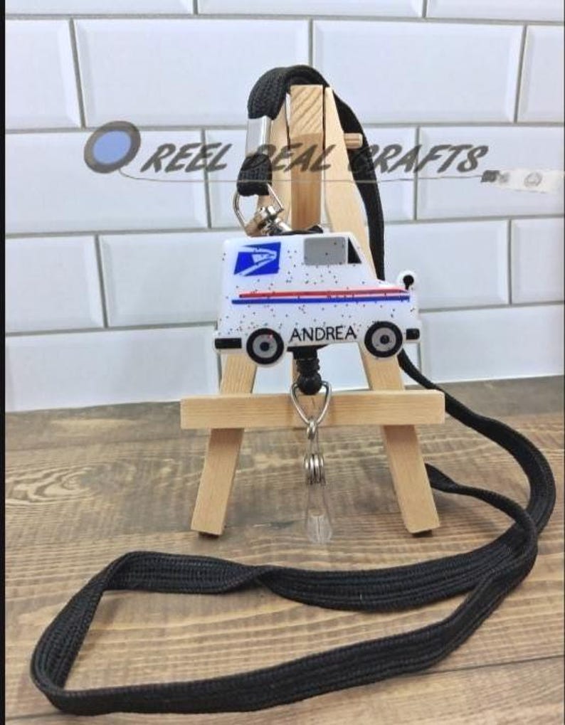 USPS Mail Truck Badge Reel Work Office ID Nursing Medical - Etsy