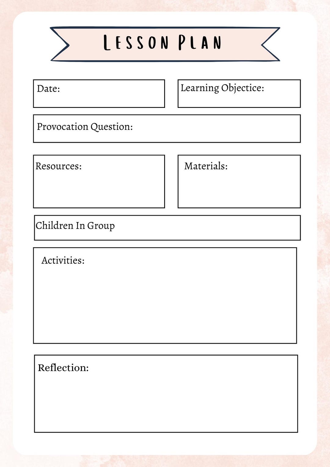 Pretty in Pink Lesson Plan - Etsy