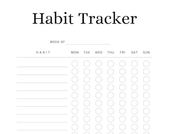 Weekly Digital Wellness Tracker | Habit, Water, Sleep & Mood Tracking ...