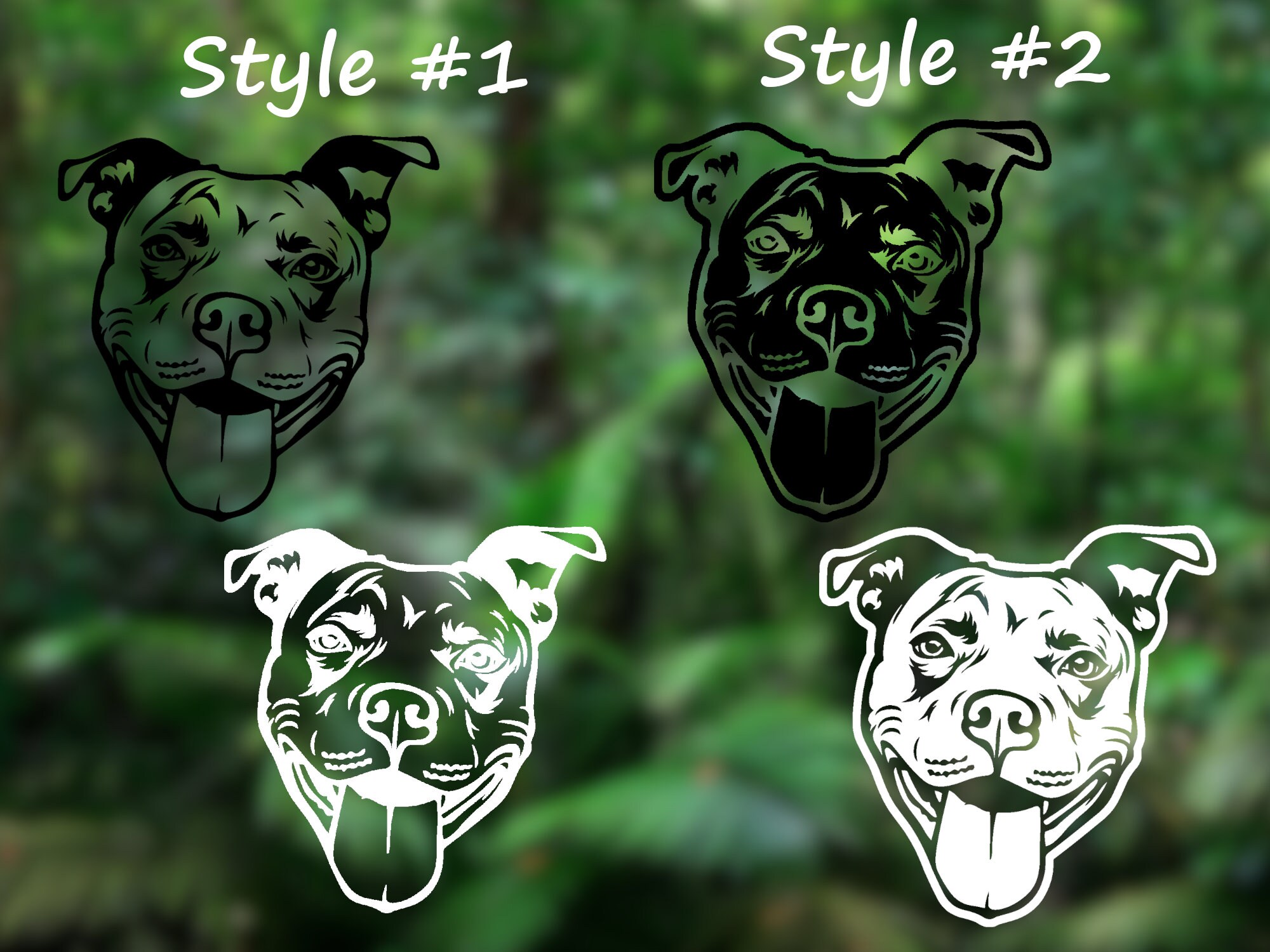 Pitbull Decal, Dog Decal, Dog Sticker, Car Decal, Car Sticker, Bumper ...