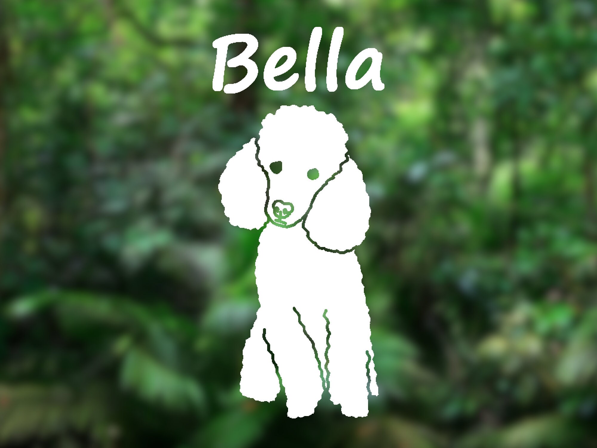 Poodle Decal, Car Decal, Car Sticker, Bumper Sticker, Laptop, Tumbler ...