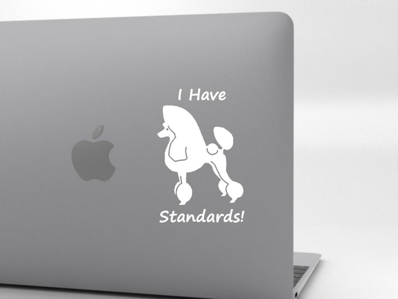 Standard Poodle Decal, Car Decal, Car Sticker, Bumper Sticker, Laptop ...