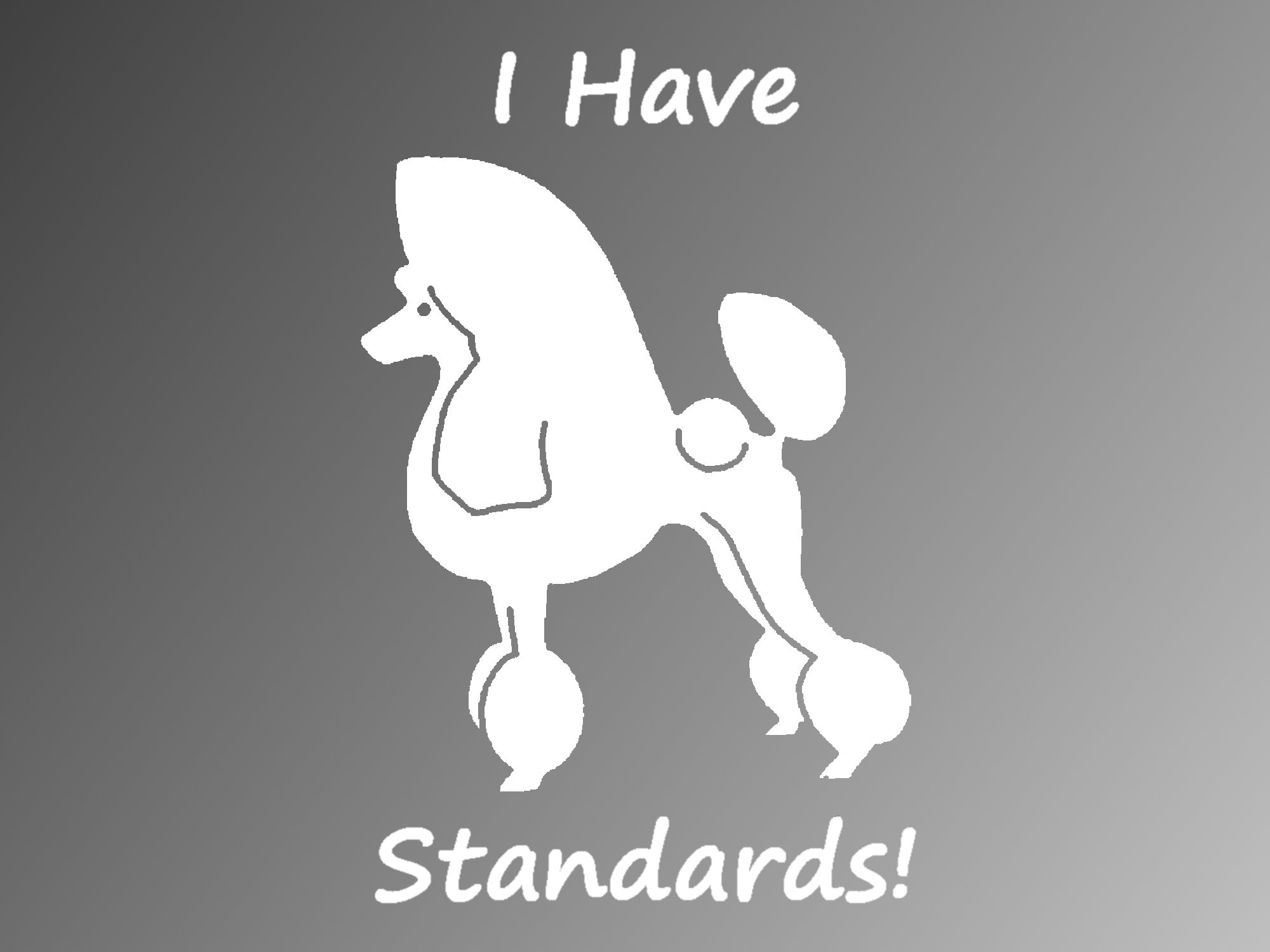 Standard Poodle Decal, Car Decal, Car Sticker, Bumper Sticker, Laptop ...