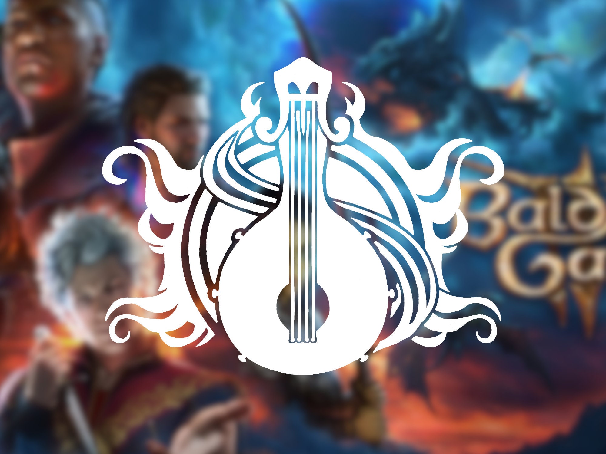 Baldurs Gate 3 Bard Class Decal PC Sticker Gamer Gift Car Decal Bumper ...