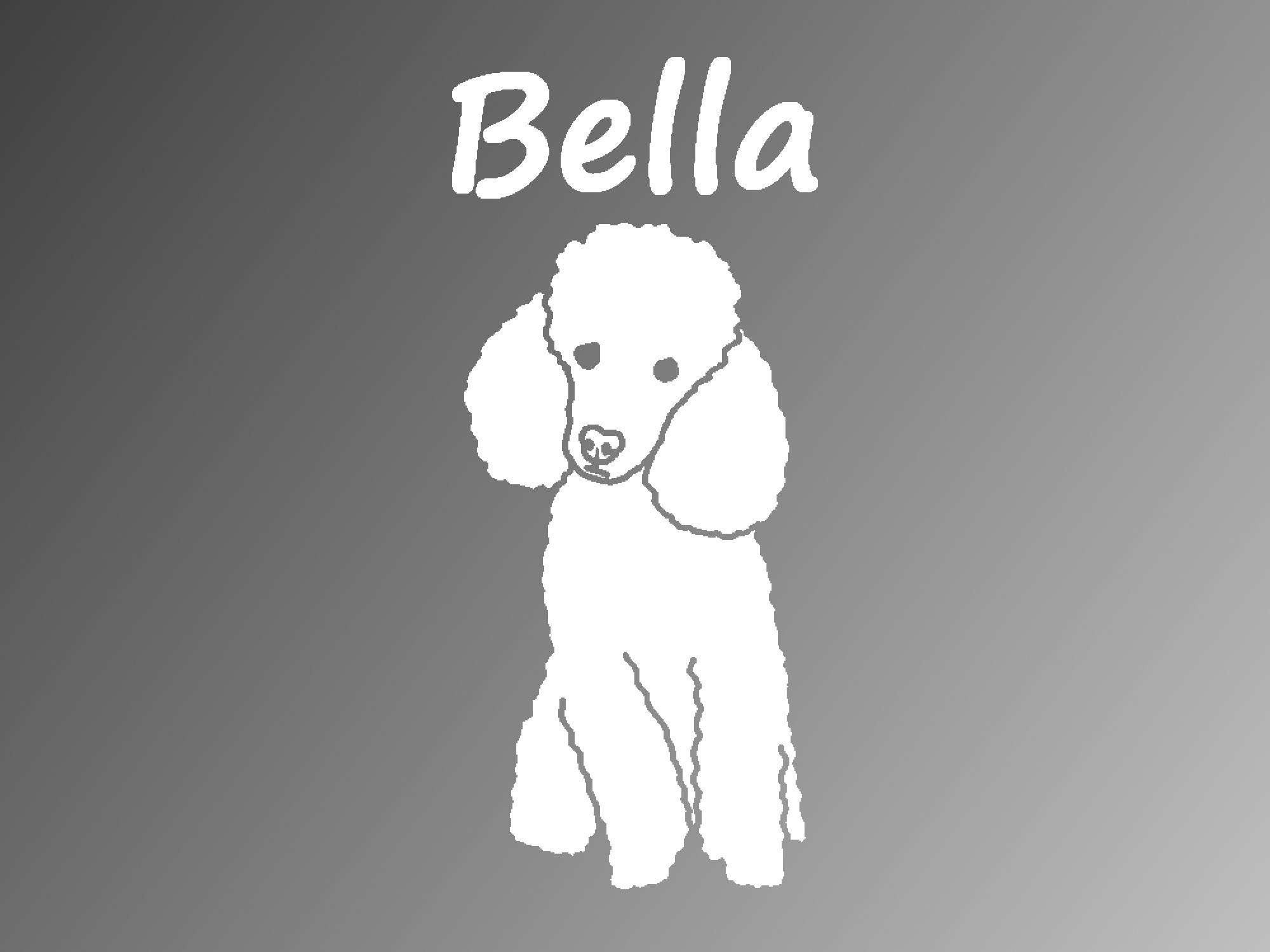 Poodle Decal, Car Decal, Car Sticker, Bumper Sticker, Laptop, Tumbler ...