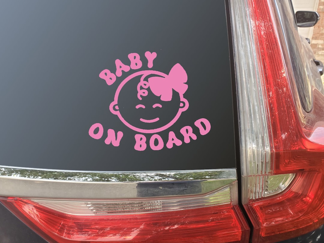 Baby on Board Girl Decal, Baby on Board Girl Sticker, Car Decal, Car ...
