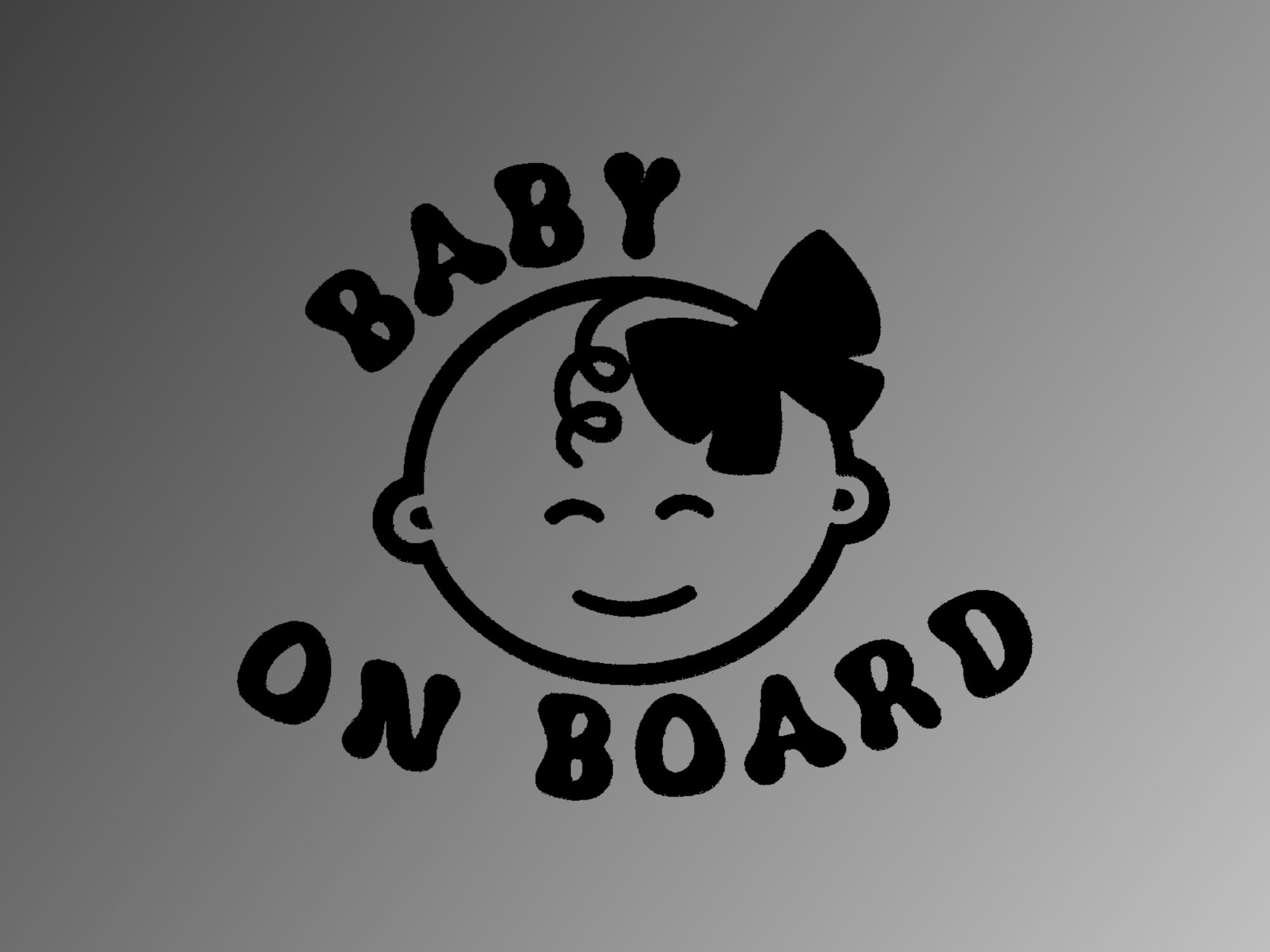 Baby on Board Girl Decal, Baby on Board Girl Sticker, Car Decal, Car ...