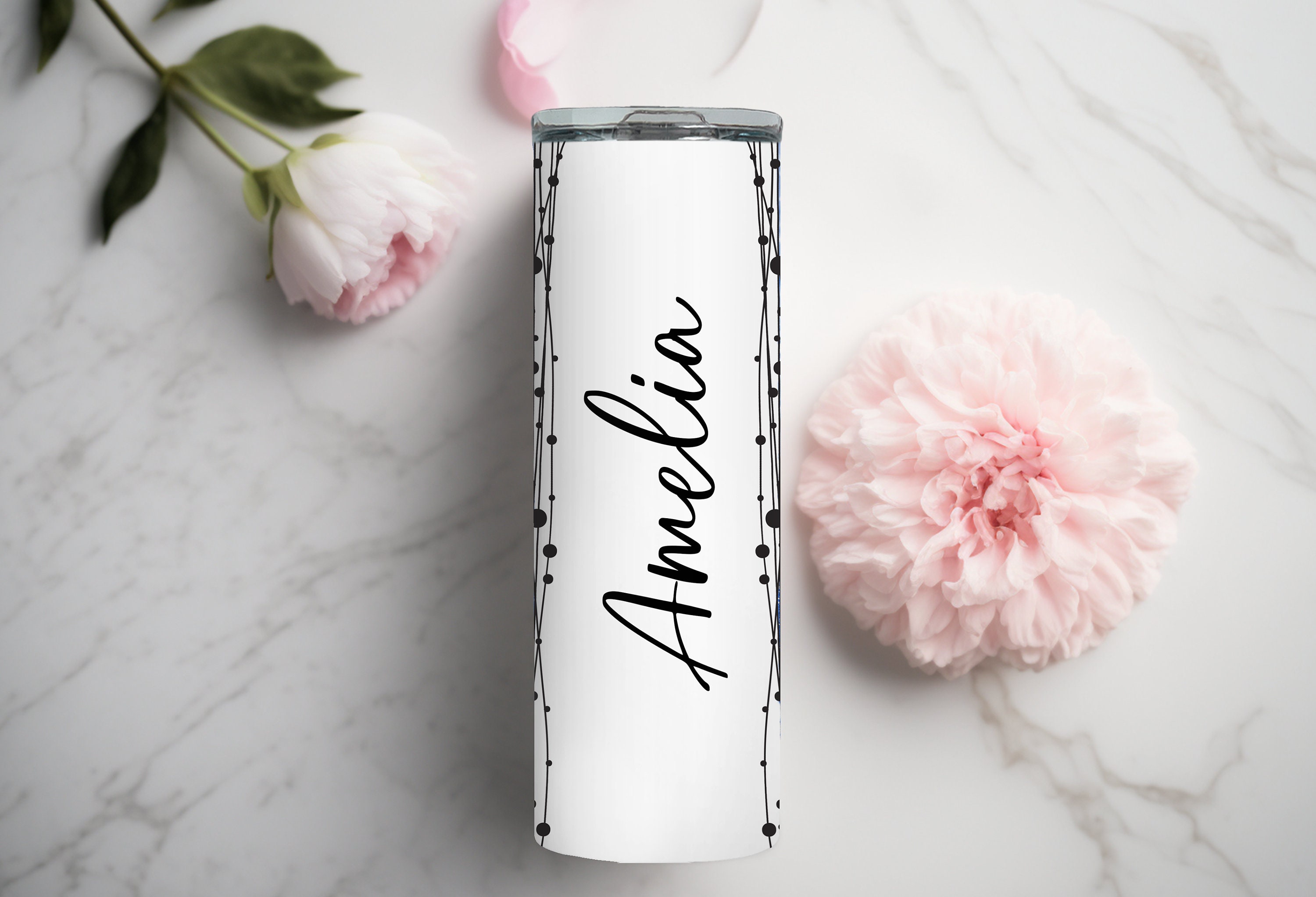 Add Your Own Text - 3D Blue Water Drops and Glitter Sublimation Design ...