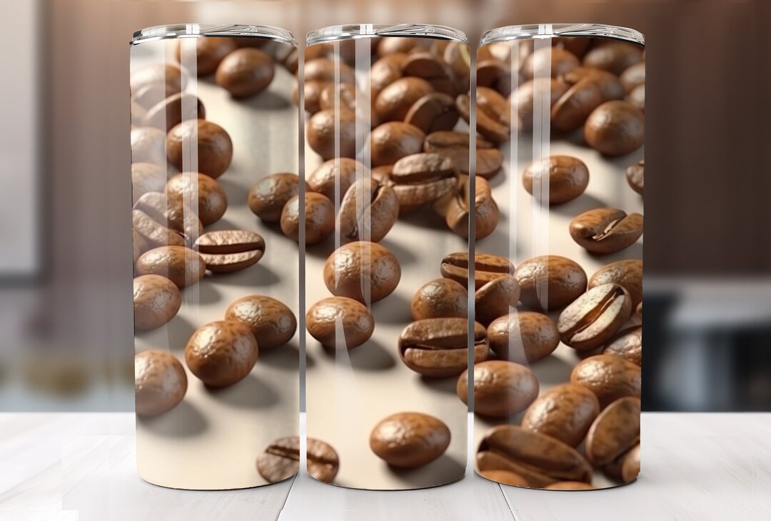 Realistic 3D Coffee Beans 20 Oz Sublimation Tumbler Wrap - Etsy