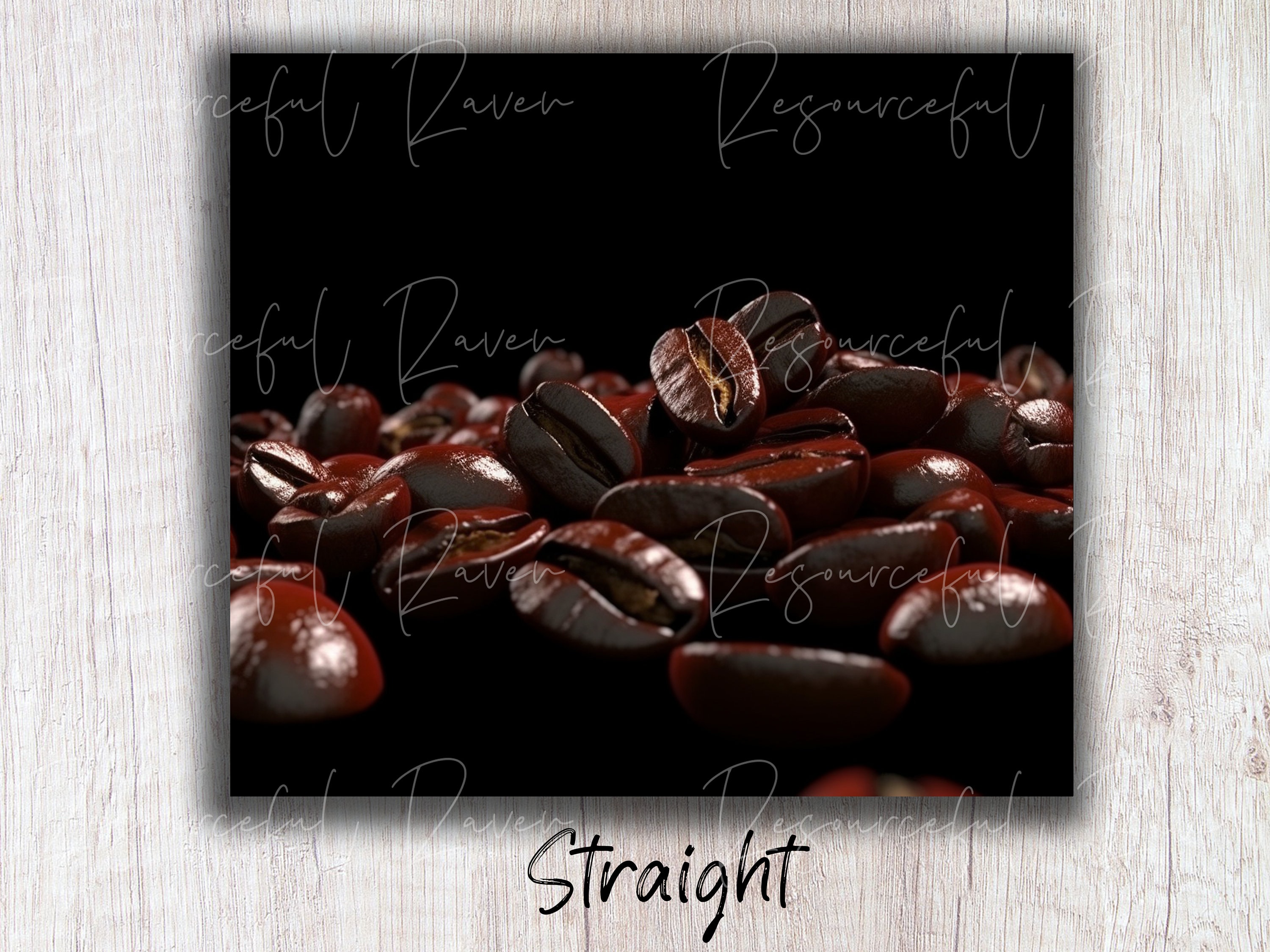 Realistic 3D Coffee Beans - 20 Oz Sublimation Tumbler Wrap Design ...