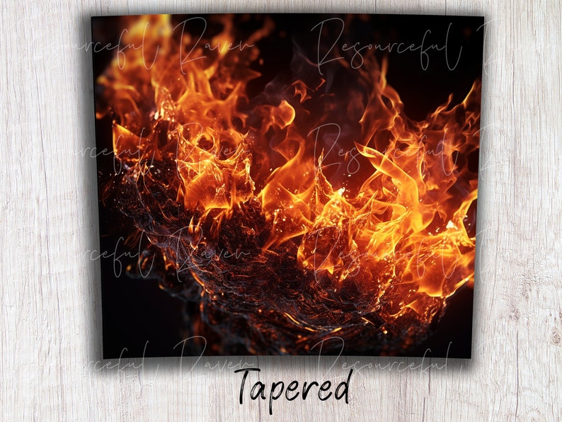 Realistic Fire Flames - 20 Oz Sublimation Tumbler Wrap Design, Instant ...