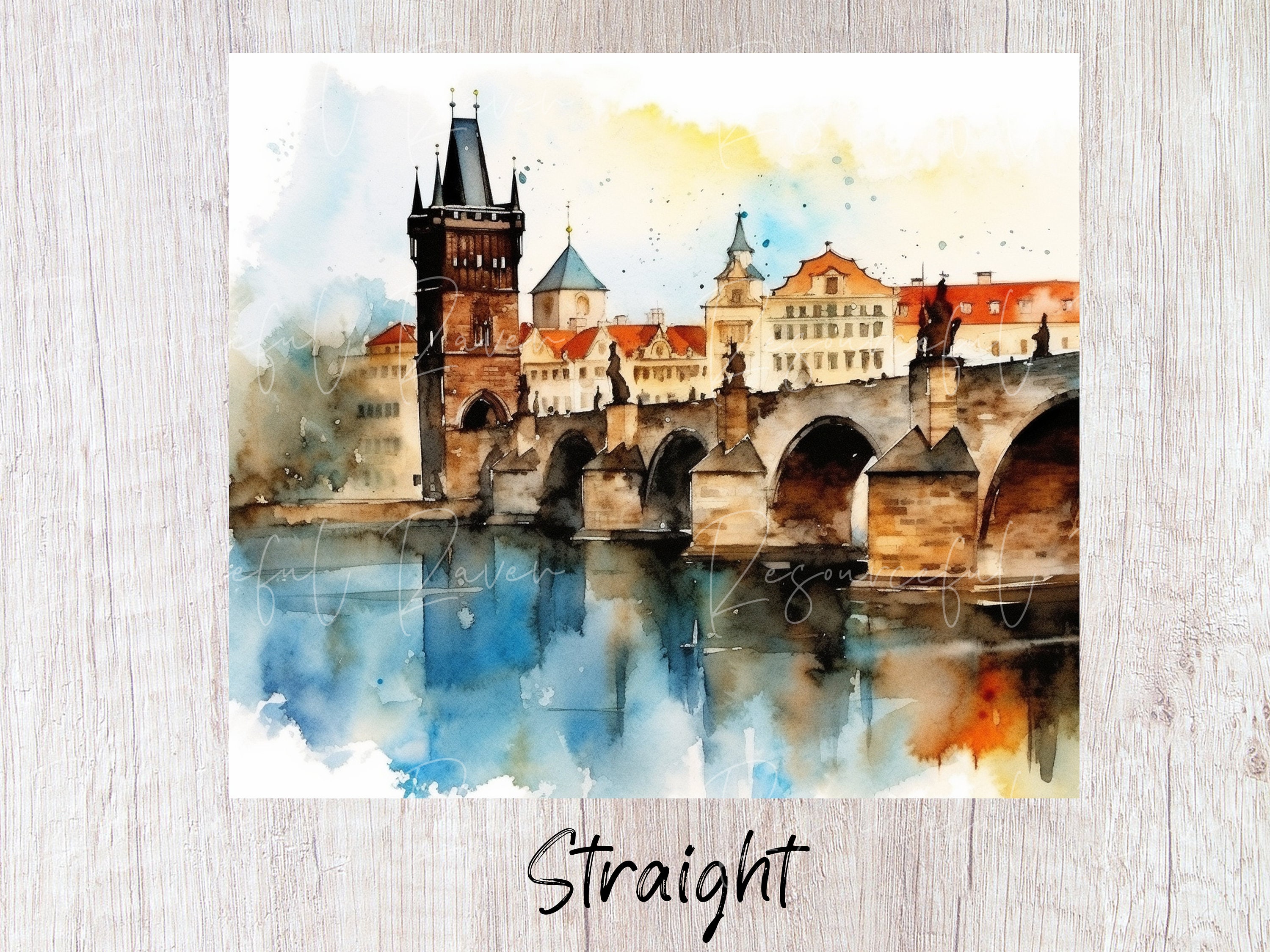 Prague Old City 20 Oz Sublimation Tumbler Wrap Design, Instant Digital ...