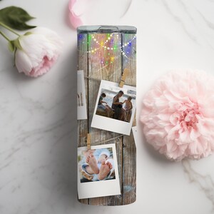 Light String Custom Photo Tumbler Wrap for Couples or Family - Polaroid ...