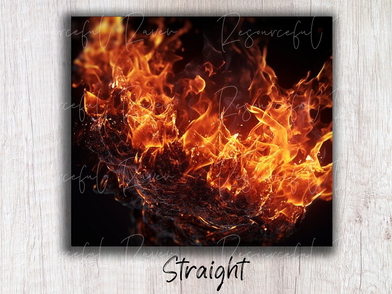 Realistic Fire Flames - 20 Oz Sublimation Tumbler Wrap Design, Instant ...