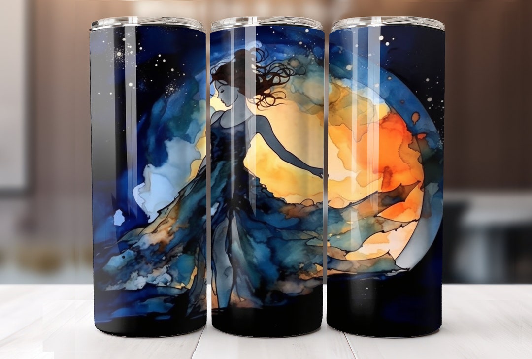 Witchy 'dance in the Moonlight' - 20 Oz Sublimation Tumbler Wrap Design ...