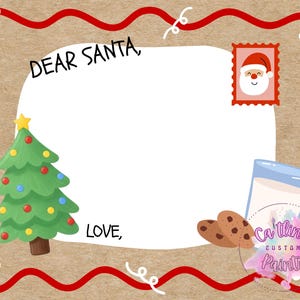 Hand-painted Santa Letter 16x20in Banner: Personalized Christmas Banner ...