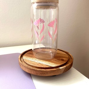 Flower Glass Tumblr 16oz - Etsy