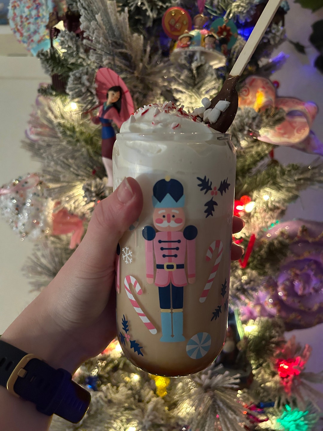 Nutcracker Glass Cup 16oz - Etsy