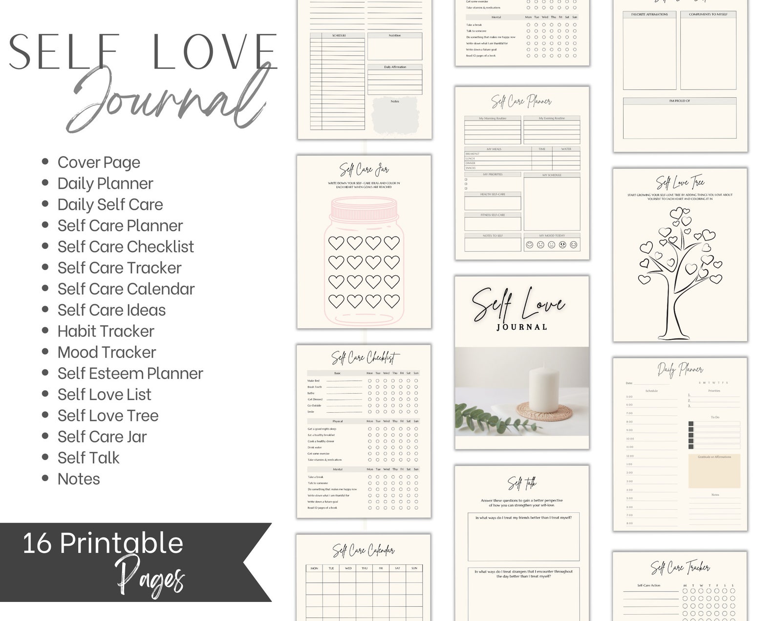 Self Love Journal, Self Love Printable, Mental Health Journal, Wellness ...