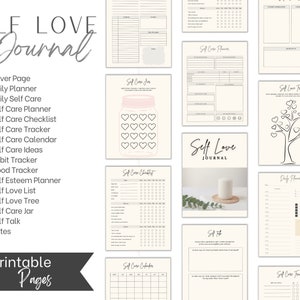Self Love Journal, Self Love Printable, Mental Health Journal, Wellness ...