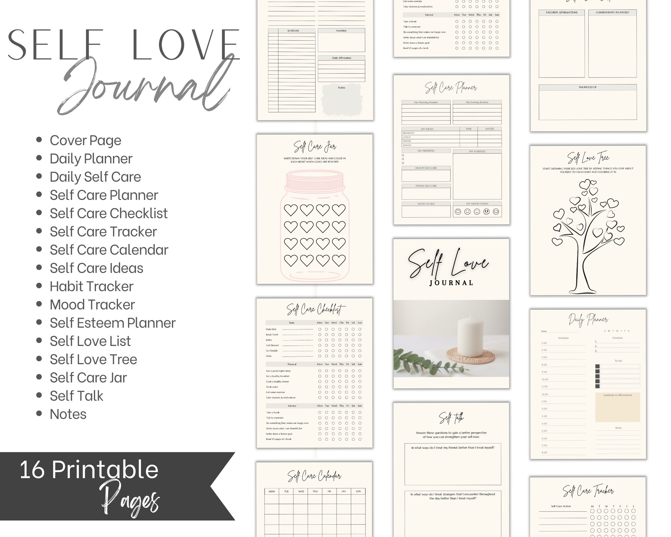 Self Love Journal, Self Love Printable, Mental Health Journal, Wellness ...