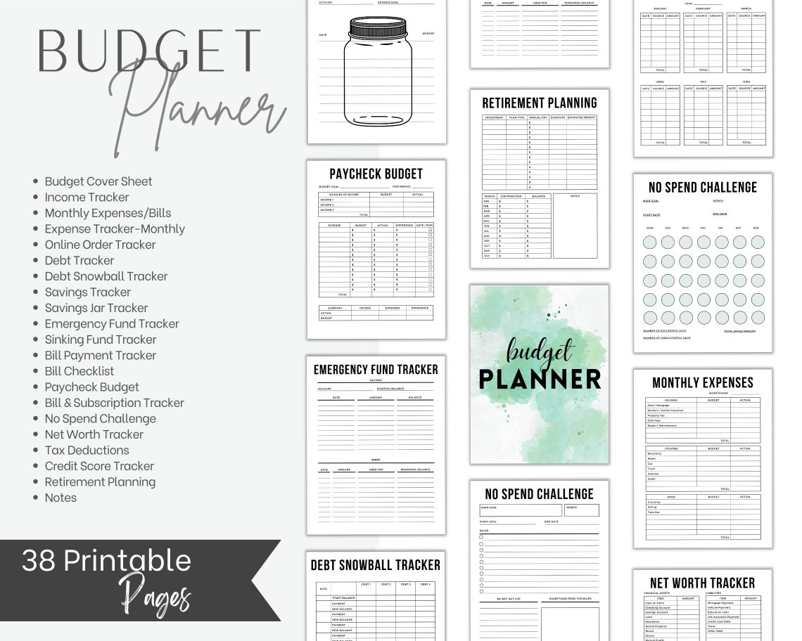Printable Budget Planner I Budget and Financial Planner I Budget ...