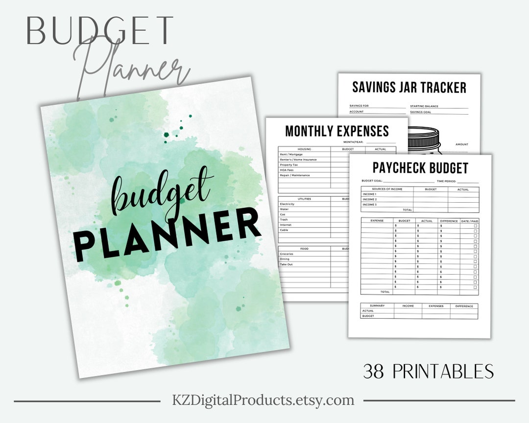 Printable Budget Planner I Budget and Financial Planner I Budget ...