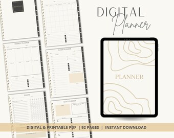Boho Digital Planner, iPad Planner, Digital Planner, Goodnotes Planner ...