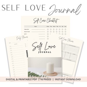 Self Love Journal, Self Love Printable, Mental Health Journal, Wellness ...