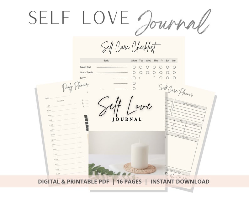 Self Love Journal, Self Love Printable, Mental Health Journal, Wellness ...