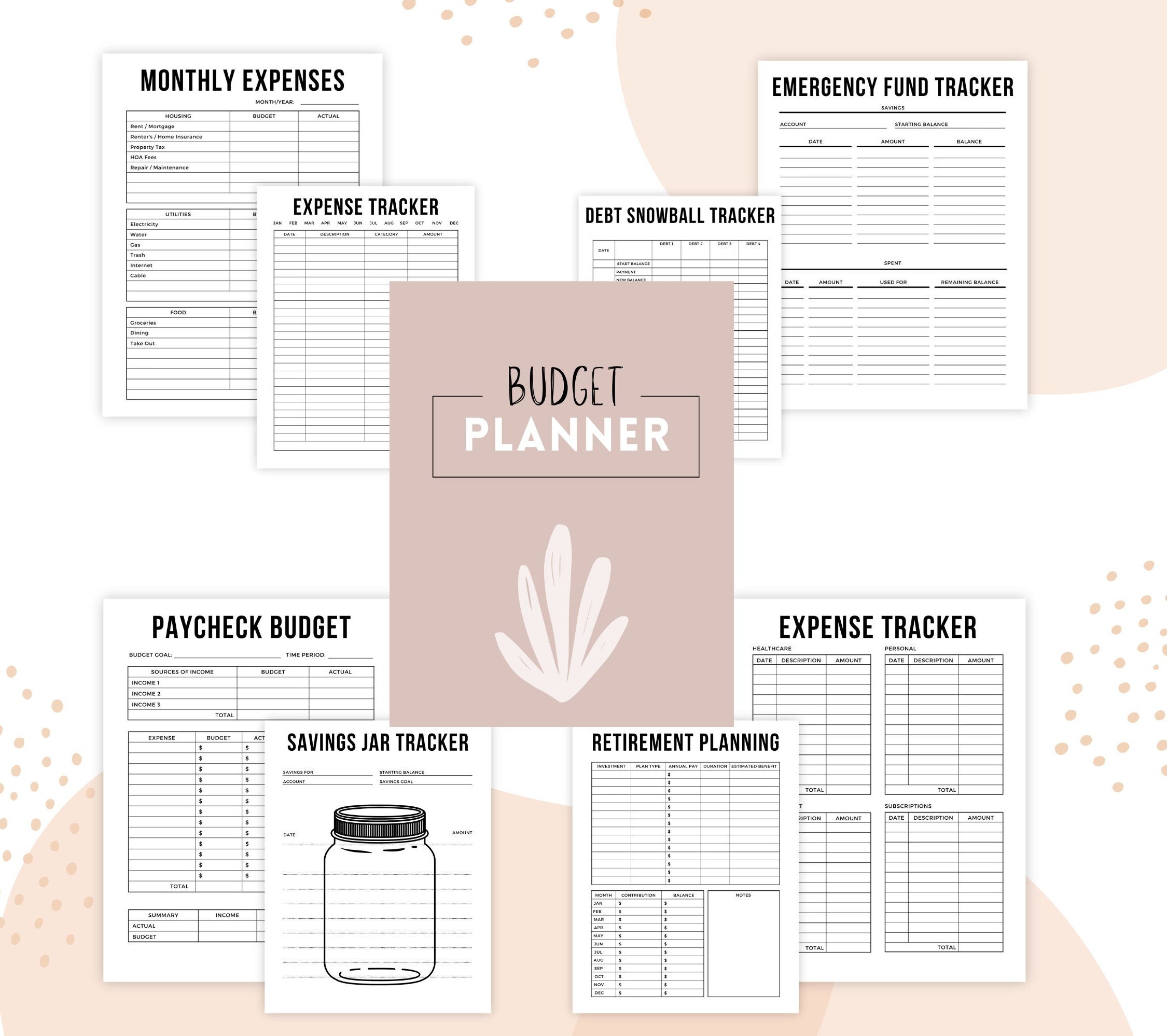 Printable Budget Planner I Budget and Financial Planner I - Etsy