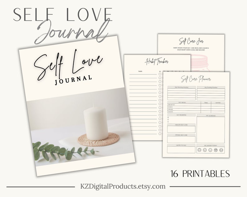 Self Love Journal, Self Love Printable, Mental Health Journal ...