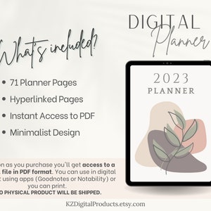 Minimalist Digital Planner iPad Planner Dated Digital Planner Digital ...